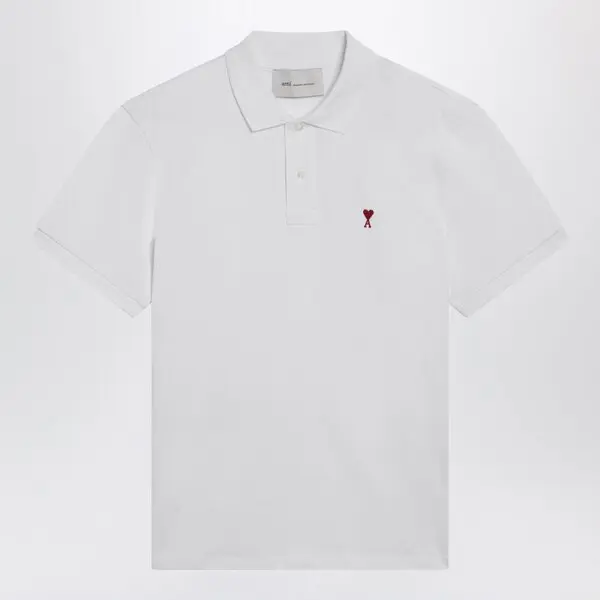AMI Paris De Coeur Polo Shirt - White