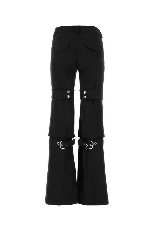 Off-White Stretch Polyester Blend Cargo Pant