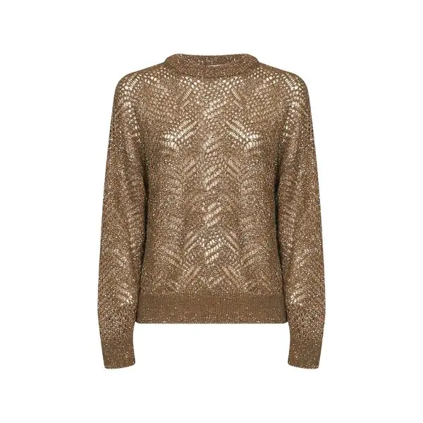 Brunello Cucinelli Sequin Embellished Knit Jumper - Brown