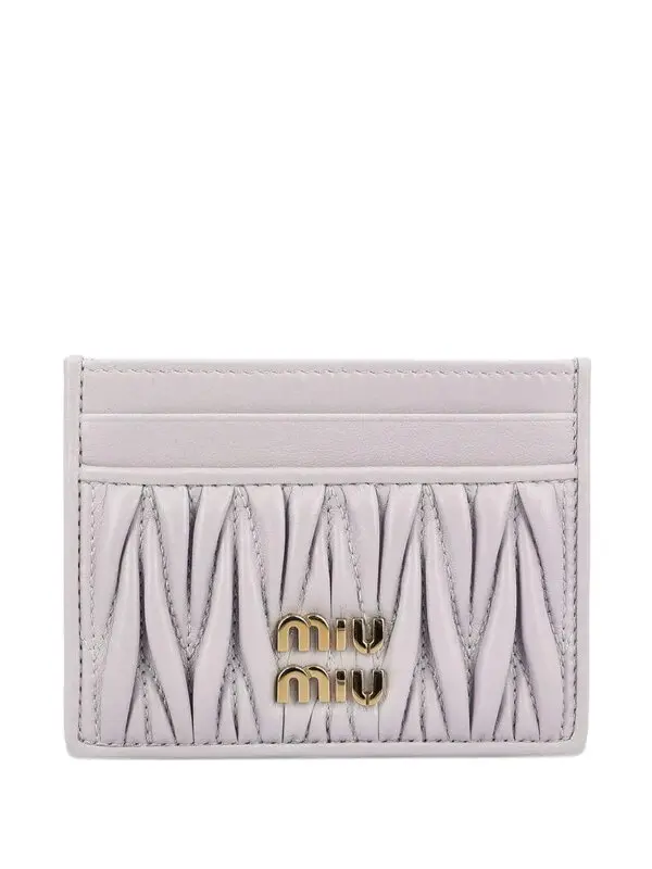 Miu Miu Matelassé Nappa Leather Card Holder