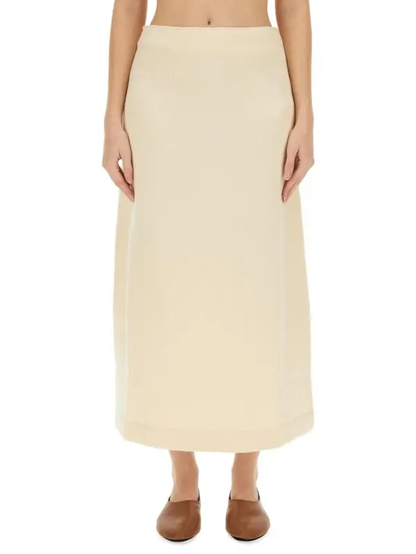 JIL SANDER Midi Skirt - Cream