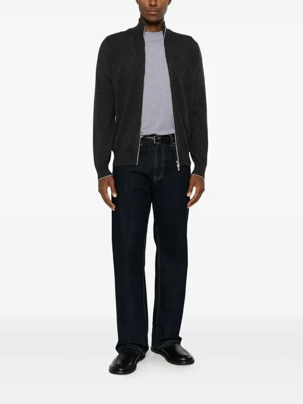 Brunello Cucinelli Cashmere Zipped Cardigan - Multicolor