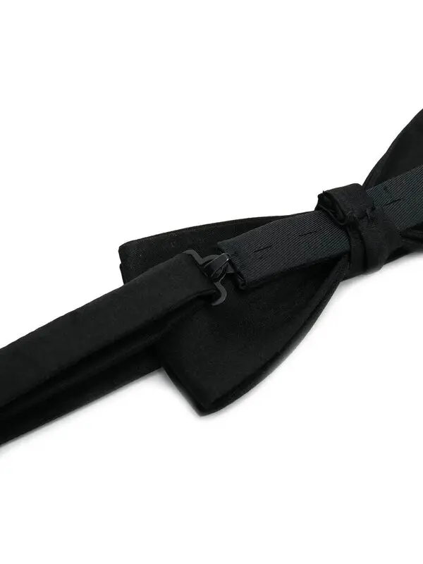 Saint Laurent Silk Satin Bow Tie - Black
