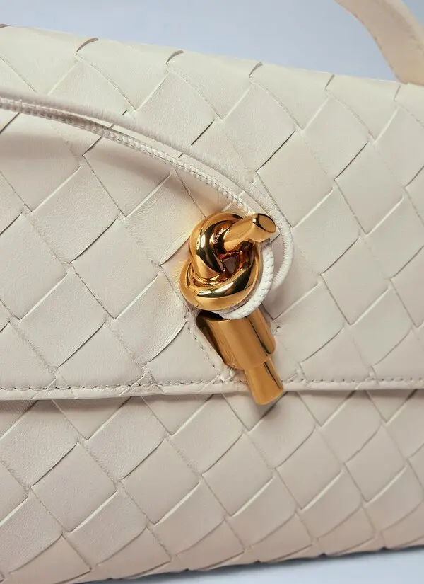 Bottega Veneta Long Andiamo Clutch - White