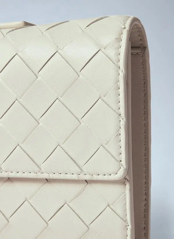 Bottega Veneta Long Andiamo Clutch - White