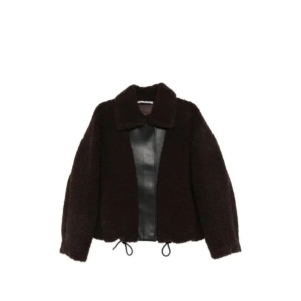 Sportmax Jackets Faux Fur & Shearling Jackets - Brown