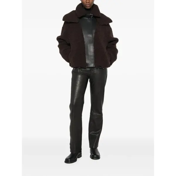 Sportmax Faux Fur And Shearling Jacket - Brown