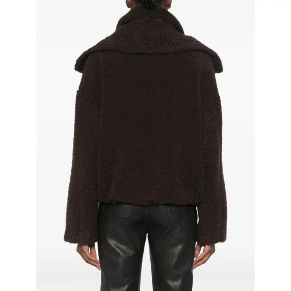 Sportmax Faux Fur And Shearling Jacket - Brown