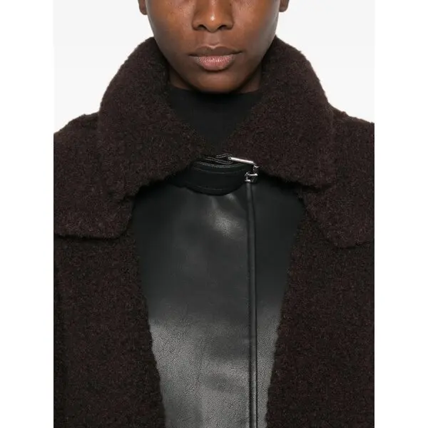 Sportmax Faux Fur And Shearling Jacket - Brown