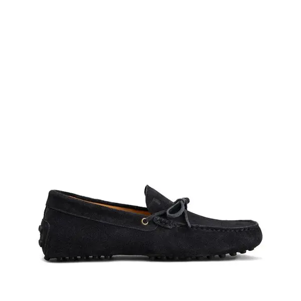 TOD'S Suede Boat Shoes - Gray