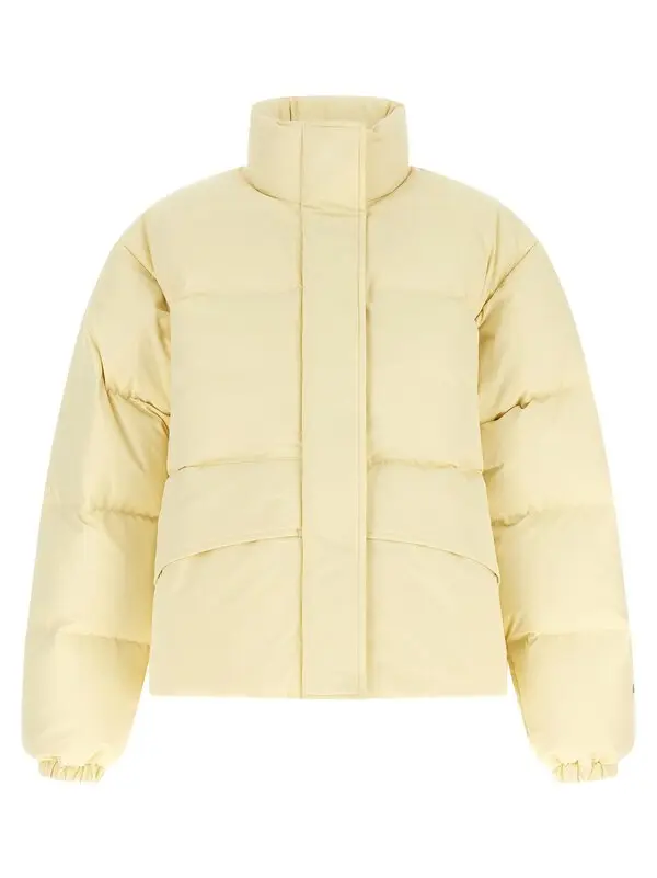 JIL SANDER Technical Fabric Quilted Down Jacket - Cream