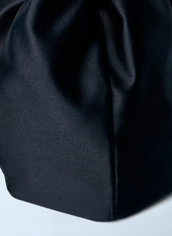 Prada Satin Mini Bucket Bag - Black