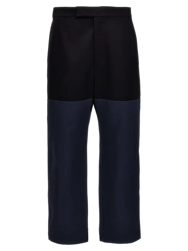 Thom Browne Unconstructed Combo' Pants - Blue