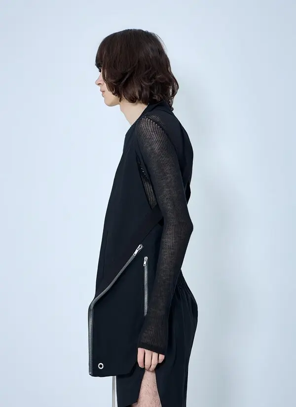 Rick Owens Asymmetric Zip Detail Vest