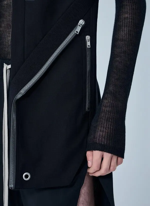 Rick Owens Asymmetric Zip Detail Vest