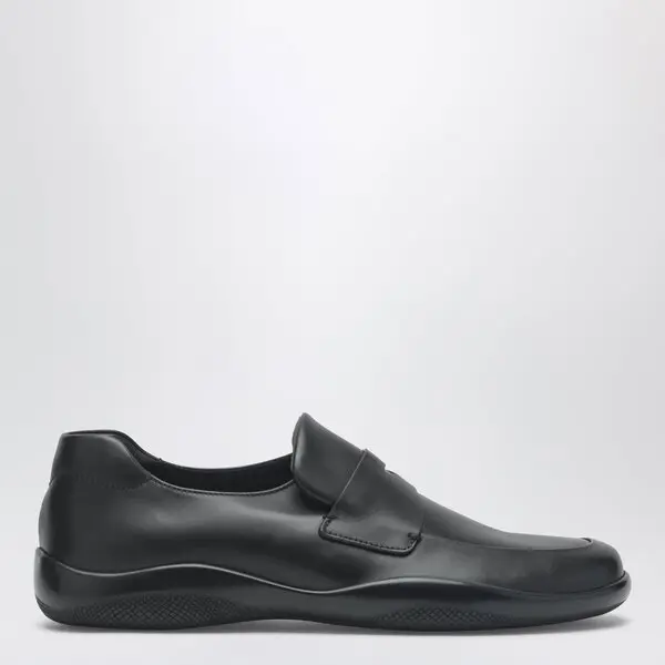 Prada Leather Toblach Loafers - Black
