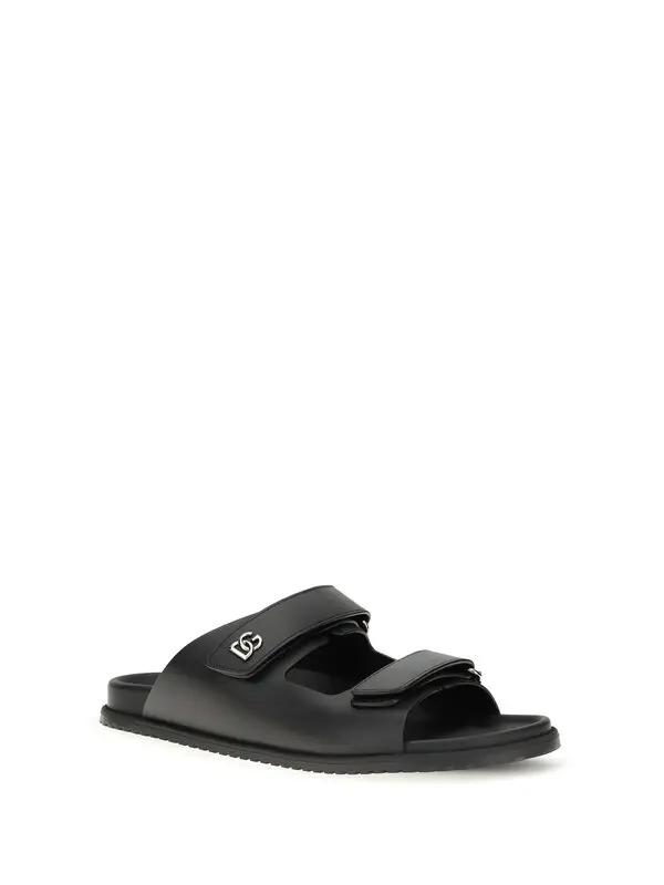 Dolce & Gabbana Calfskin Leather Sandals