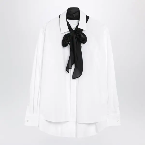 Sacai Shirt With Black Scarf - White