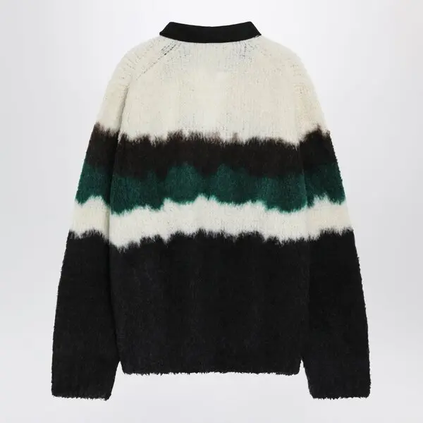 Sacai Multicolour Gradient Striped Polo Sweater