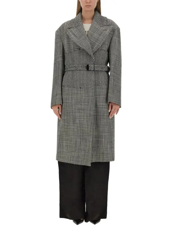 TOM FORD Wool Patchwork Coat - Multicolor