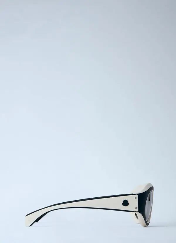 Moncler Oval Frame Sunglasses - White