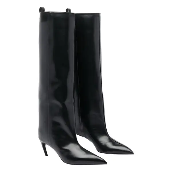 Attico Lea Pump Boots - Black