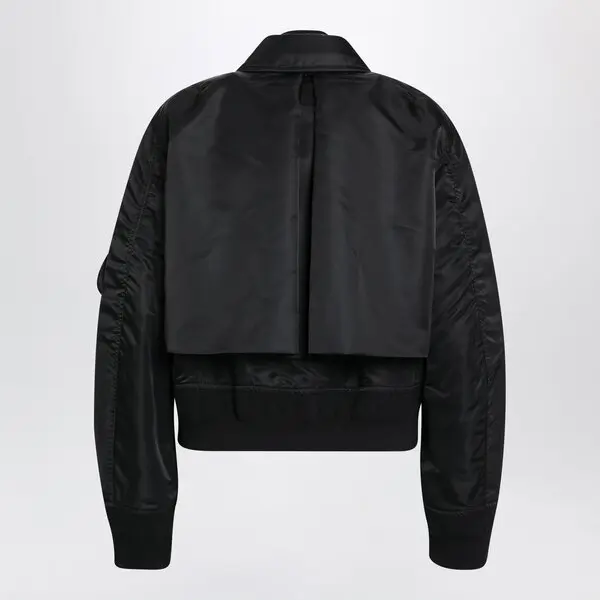 Sacai Satin-effect Nylon Zip Bomber Jacket