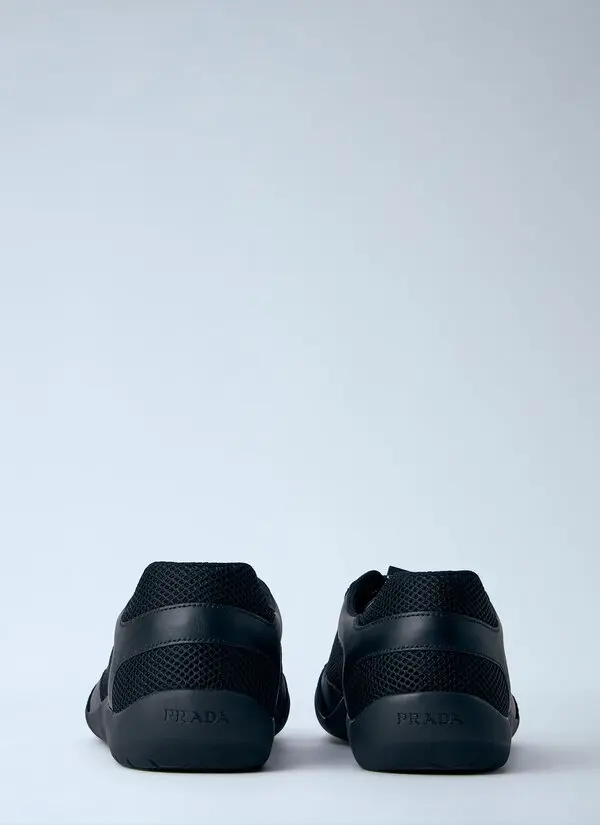 Prada Speedrock Mesh Panel Sneakers - Black