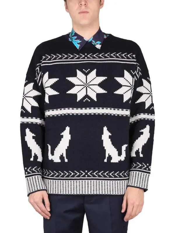 Etro Virgin Wool Sweater - Blue
