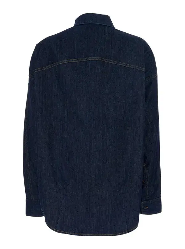 Dries Van Noten Casio' Blue Shirt With Classic Collar In Denim For - Multicolor