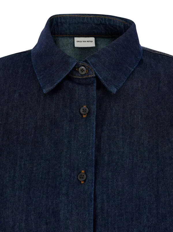 Dries Van Noten Denim Classic Collar Shirt - Multicolor