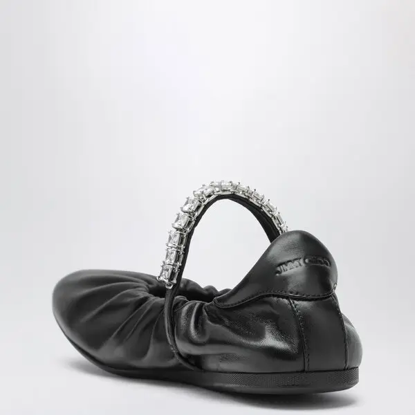 JIMMY CHOO Crystal-embellished Ballet Flats - Black