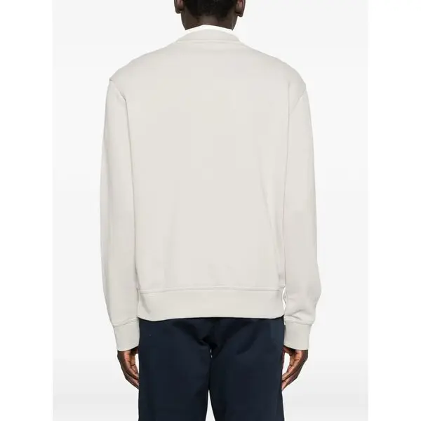 BOSS Cotton Logo Detail Sweatshirt - Cream