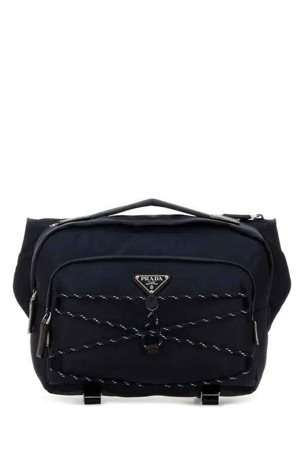 Prada Dark Re-nylon Speedrock Belt Bag - Blue