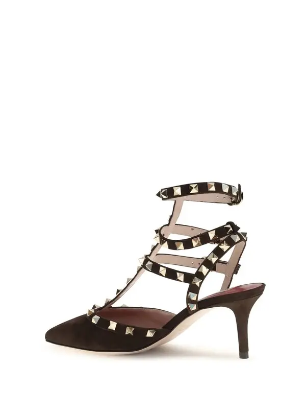 Valentino Garavani Rockstud Suede Pumps - Brown
