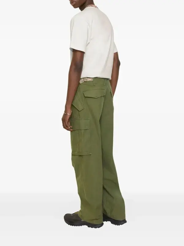 Burberry Cotton Cargo Trousers With Adjustable Waist