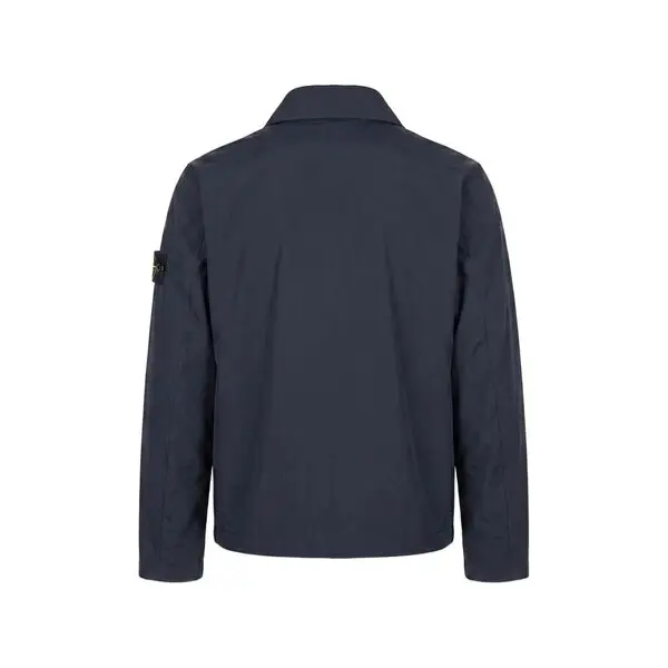 Stone Island Spread Collar Front Button Fastening Jacket - Blue
