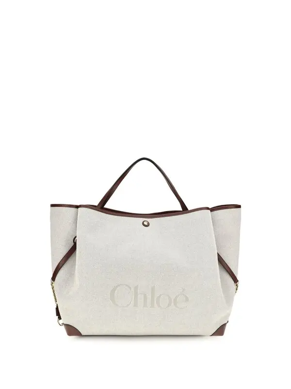 Chloé Large Carry Tote Bag - Cream