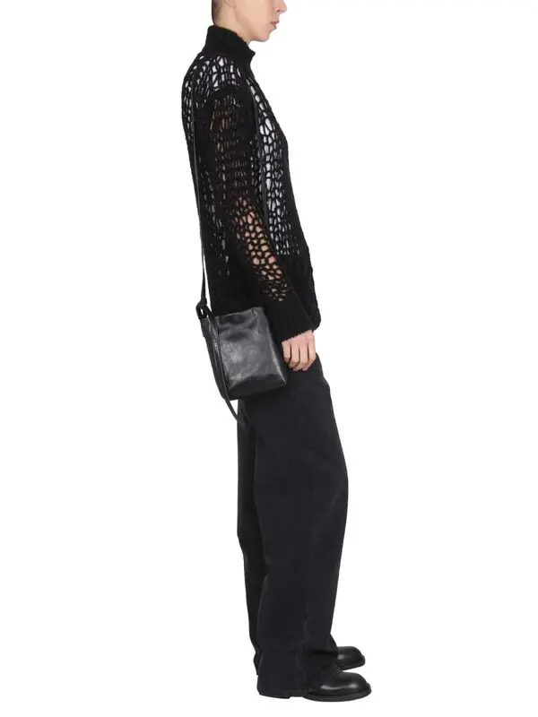 ANN DEMEULEMEESTER Leontine High Neck Open Knit Sweater