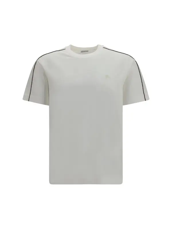 Burberry Cotton T-shirt With Embroidered Logo - White