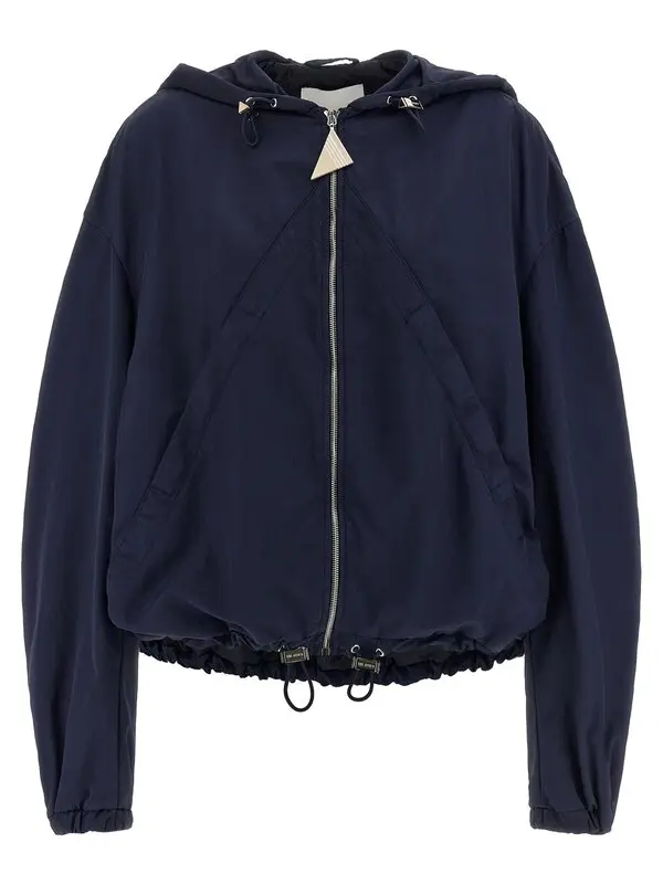 Attico Hooded Bomber Jacket - Blue
