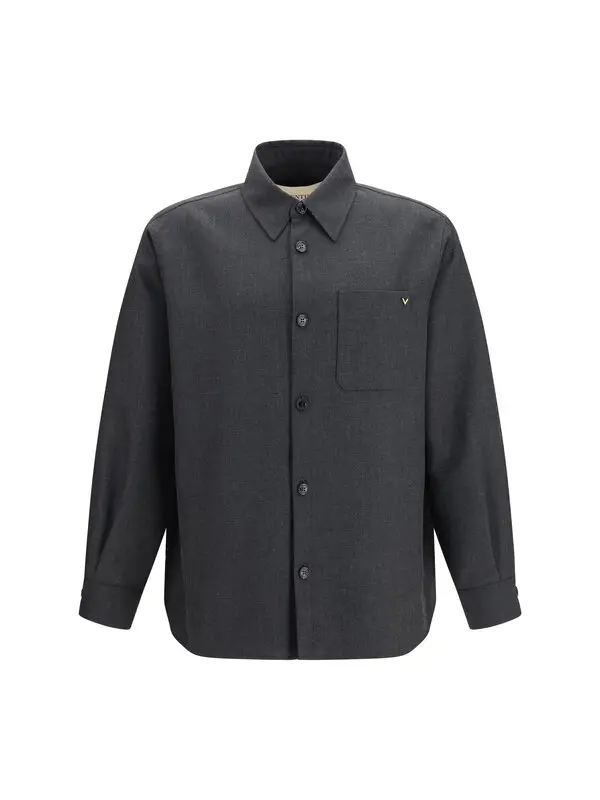 Valentino Garavani Vlogo Wool Blend Jacket - Gray