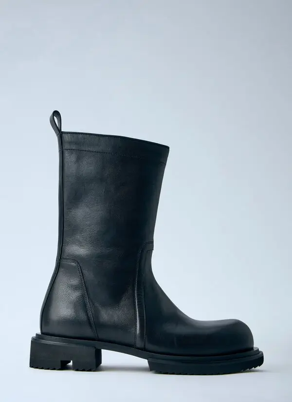 Rick Owens Creeper Gabe Leather Boots - Black