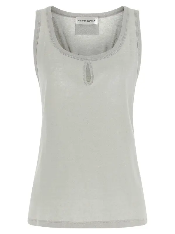 Victoria Beckham Split' Tank Top - Gray