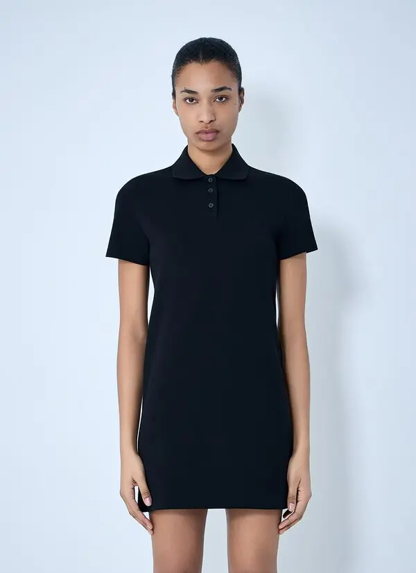 Saint Laurent Polo Mini Dress - Black