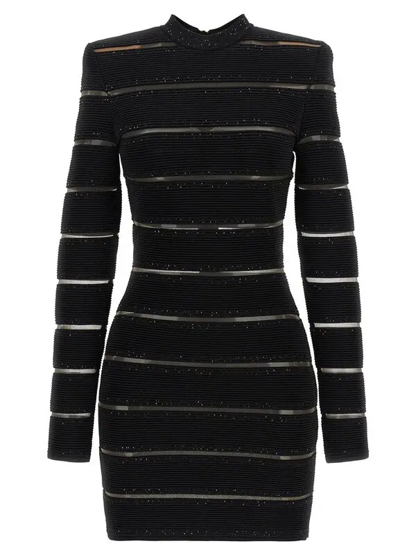 Balmain Bodycon Dress - Black