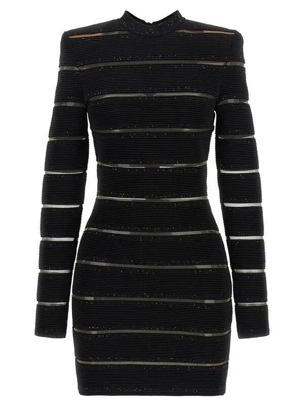 Balmain Bodycon Dress - Black