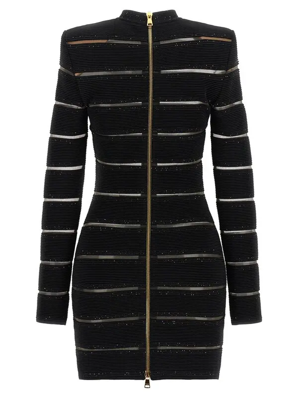Balmain Bodycon Mini Dress - Black