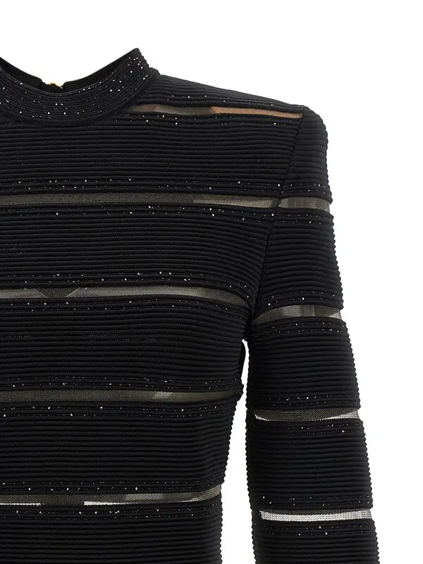 Balmain Bodycon Mini Dress - Black