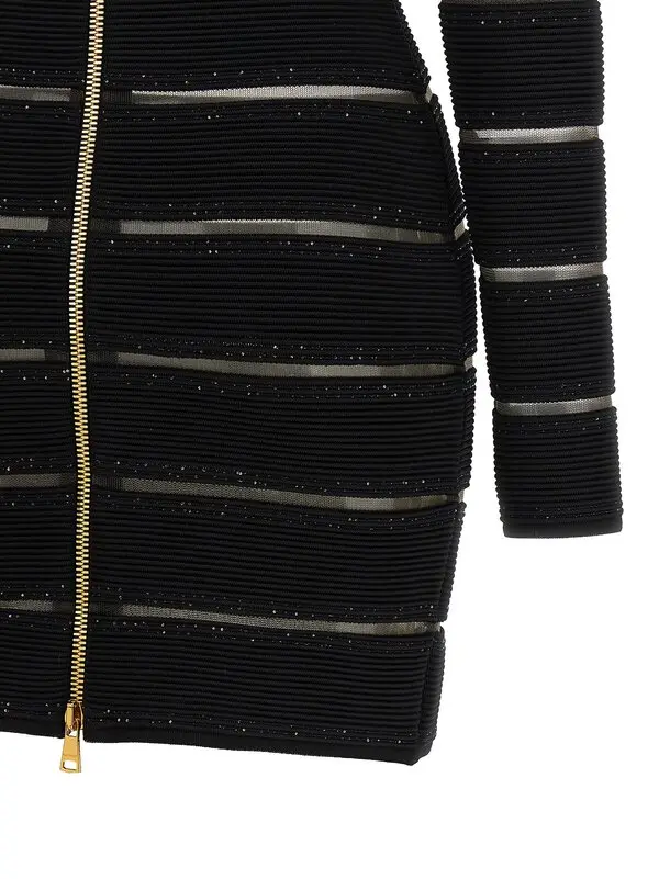 Balmain Bodycon Mini Dress - Black
